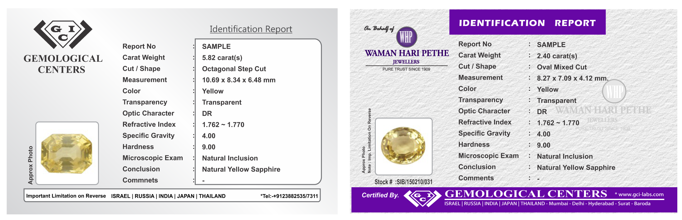 Gemstone Certificate - ndlindia